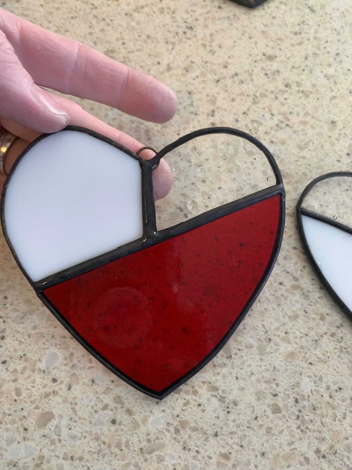 Stained Glass Hearts Heart Valentines Day Gift Set of 2 - Etsy