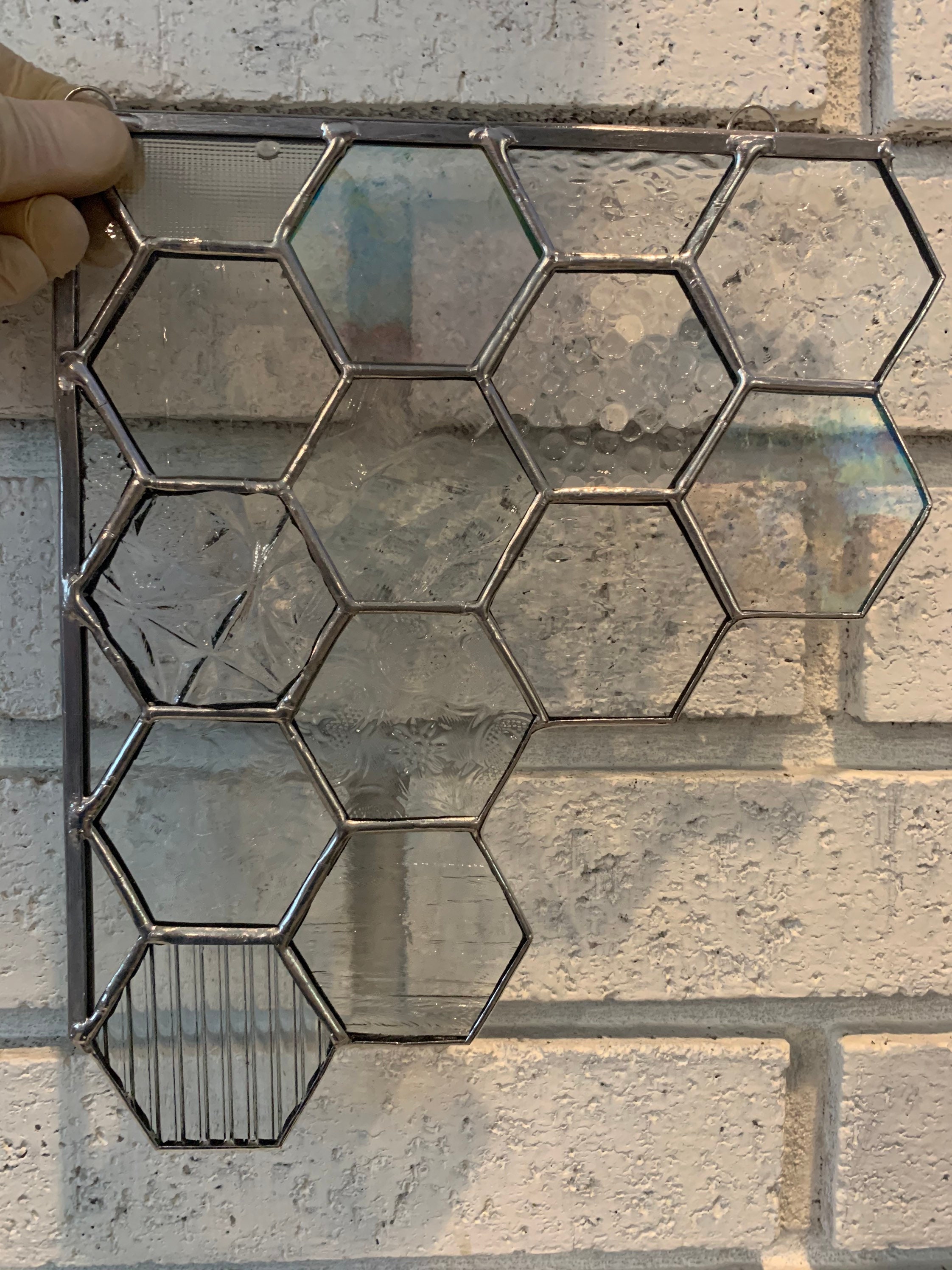 Stained Glass Honeycomb Honeycomb Stained Glass Gift for | Etsy