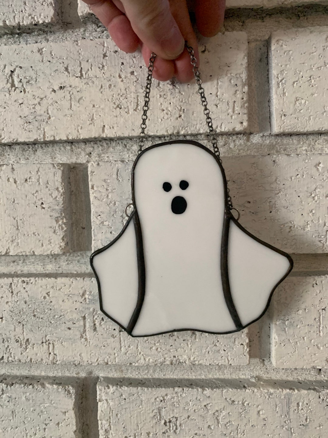 Stained Glass Ghost, Halloween Stained Glass, Ghost Suncatcher, Fall ...