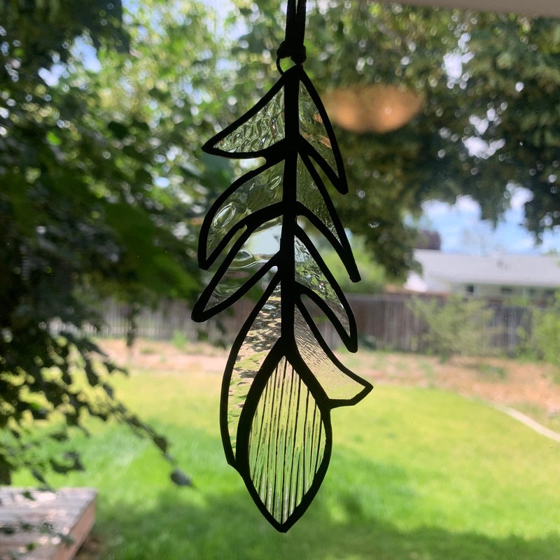 Glass Feather - Etsy