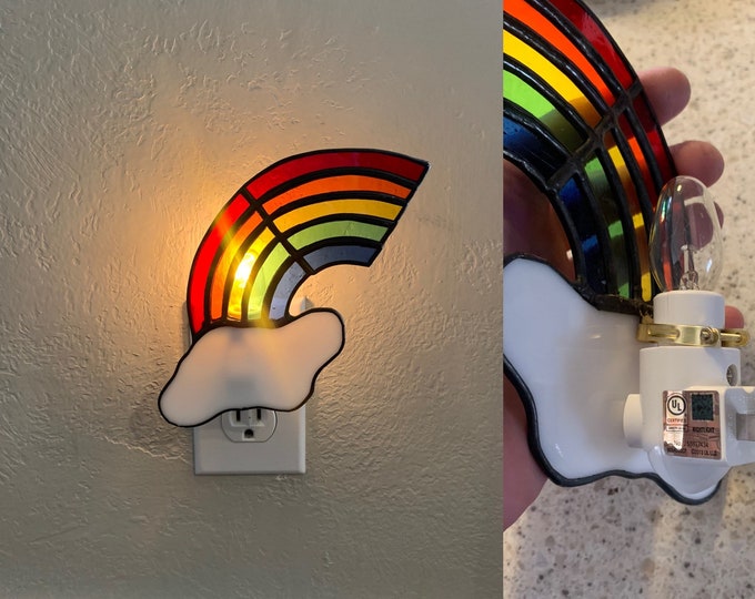 Stainedglass Rainbow Nightlight Nightlight Rainbow - Etsy