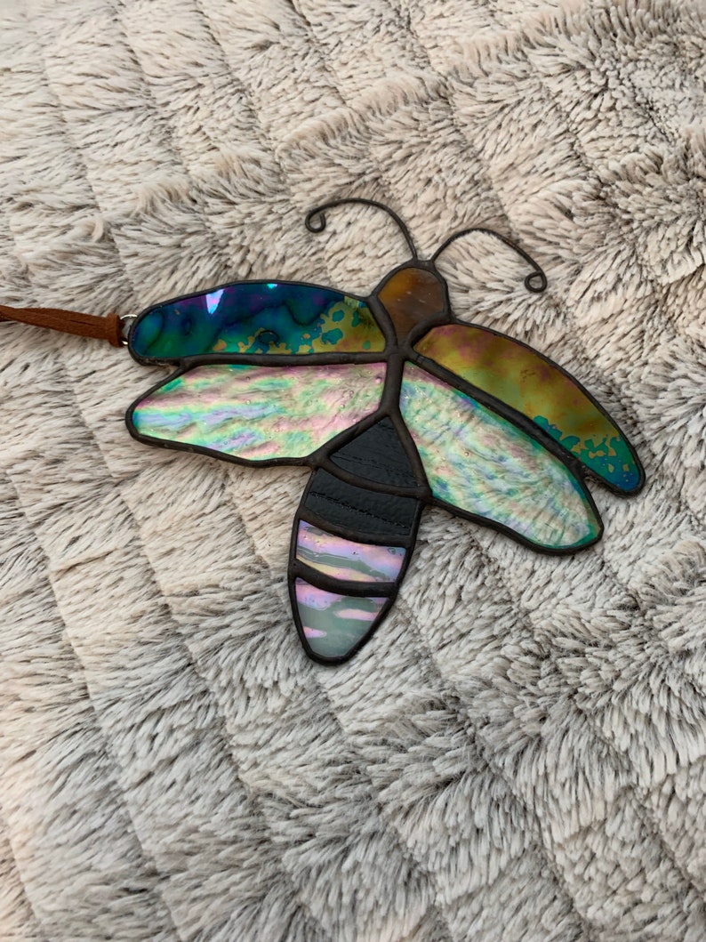 Stained Glass Firefly Firefly Suncatcher Stained Glass Etsy