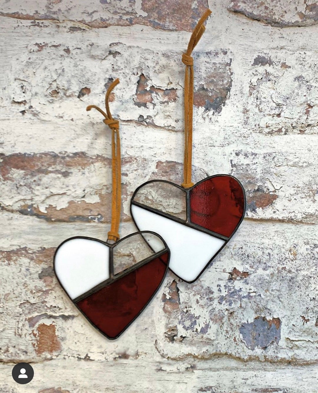 Stained Glass Hearts, Heart, Valentines Day Gift, Set of 2 Hearts - Etsy