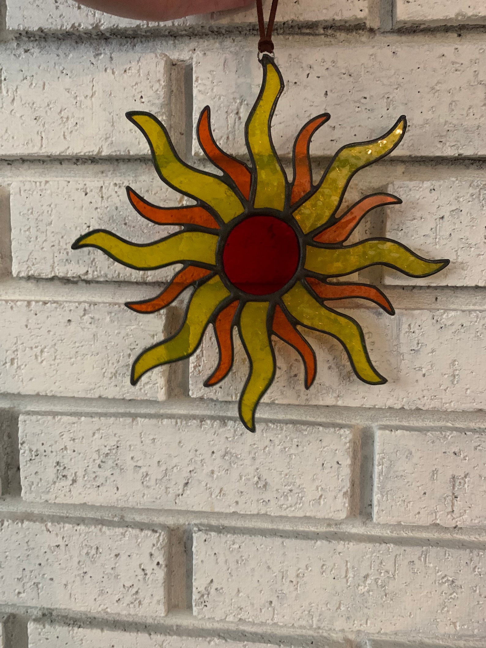Stained Glass Sun Sun Stained Glass Suncatcher Sun Catcher - Etsy