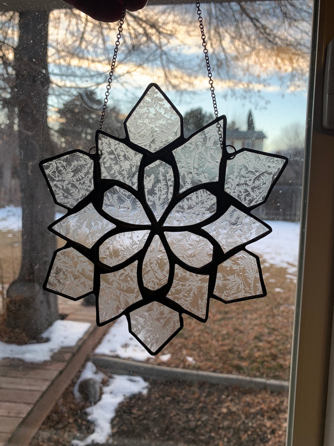 Stained Glass Snowflake - Etsy