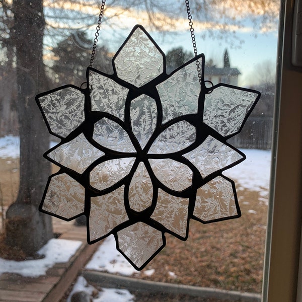 Stained Glass Snowflakes - Etsy