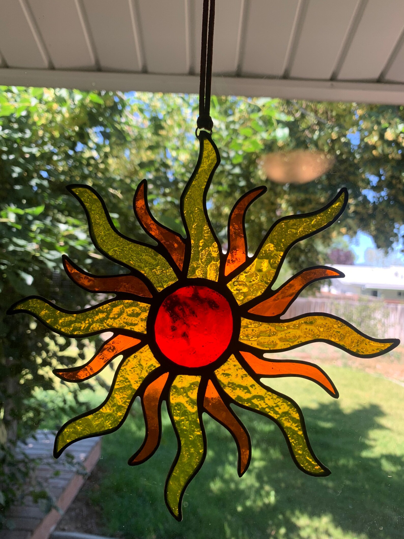 Stained Glass Sun Sun Stained Glass Suncatcher Sun Catcher - Etsy
