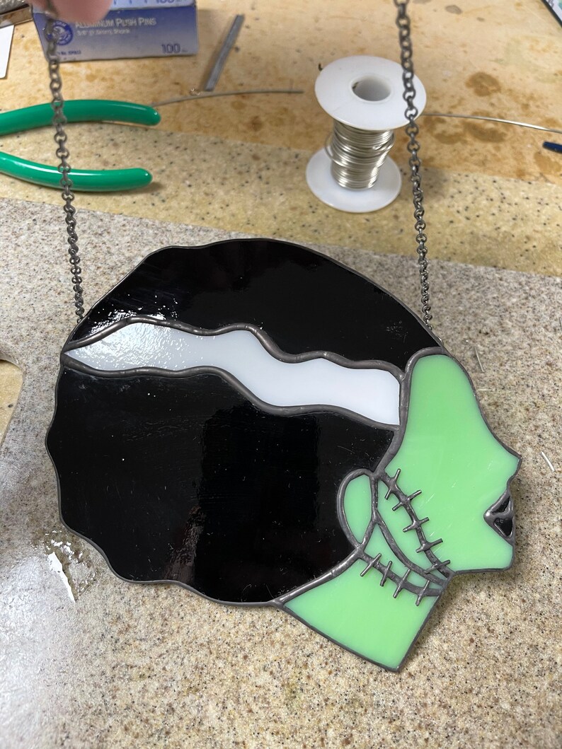 Bride of Frankenstein Stained Glass Suncatcher Monster - Etsy