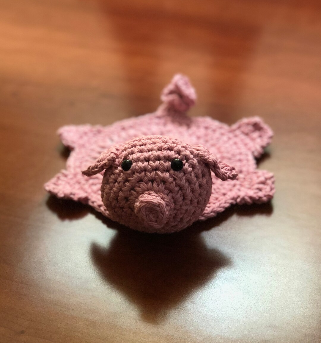 Crochet Pig Coaster pattern Only - Etsy Sweden
