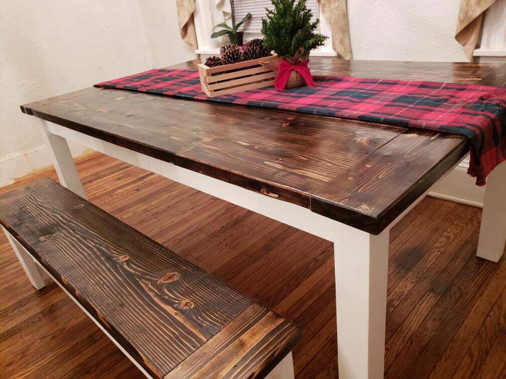 Farmhouse Dining Table(functional Breadboard Ends) - Etsy