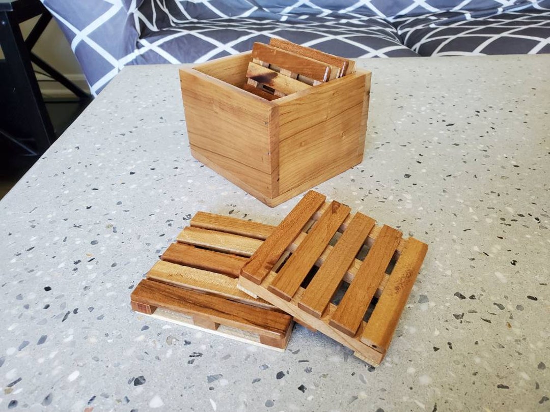 Pallet Coasters Drink Coasters Rustic Coasters Barware - Etsy