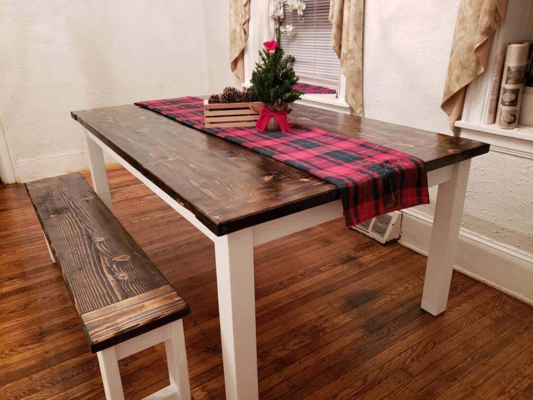 Farmhouse Dining Table(functional Breadboard Ends) - Etsy