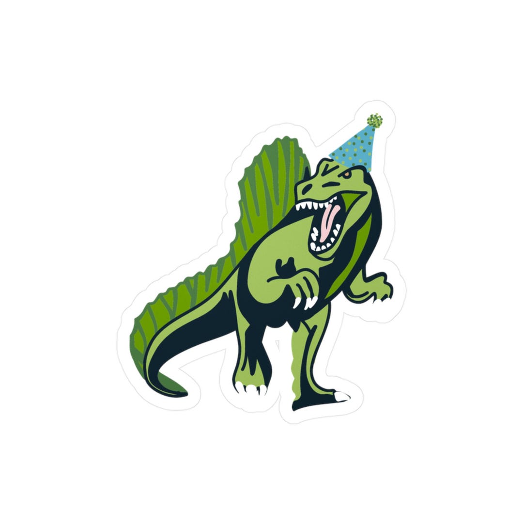 Spinosaurus Sticker, Decal, Cartoon Illustration, Dinosaur Enthusiasts ...