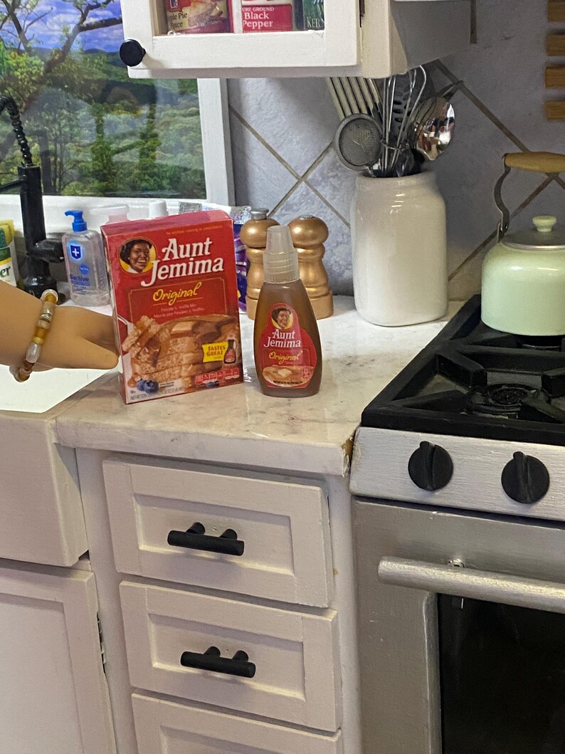1:3 Scale Play Breakfast Food Pancake Mix and Syrup 18” Doll, 14” Doll ...