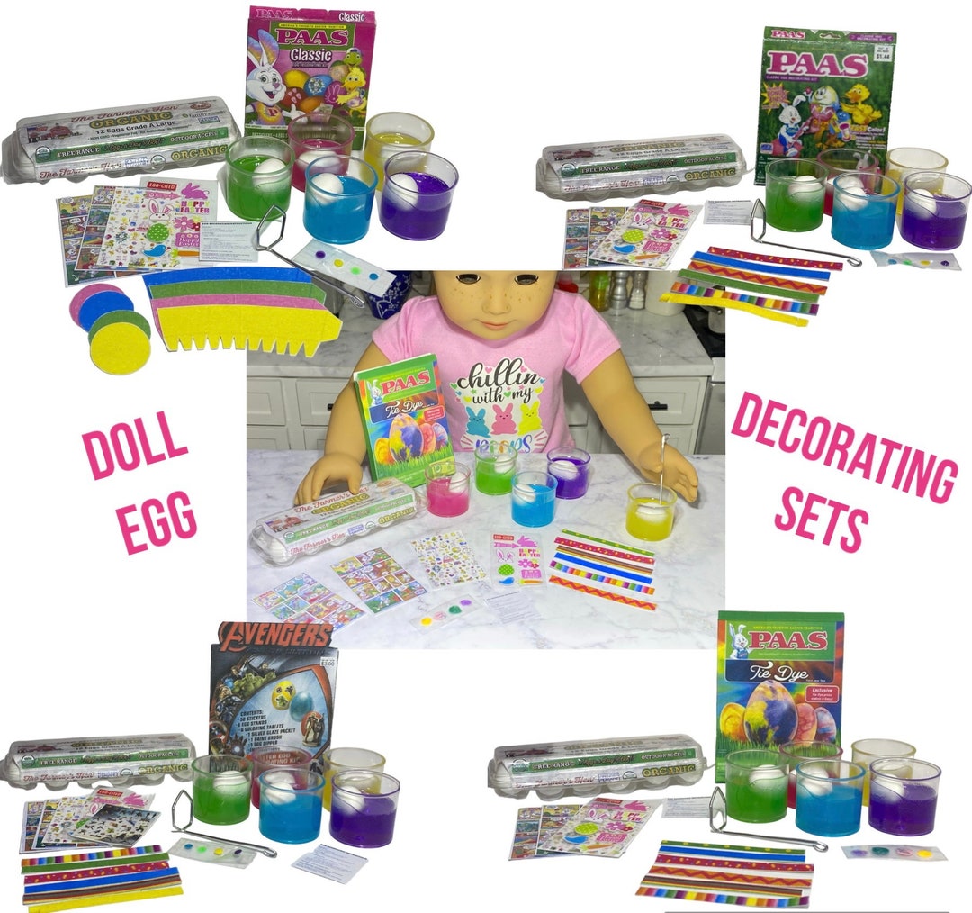 1:3 Scale Easter Egg Decorating Sets Fit for 14 to 20 American Girl ...