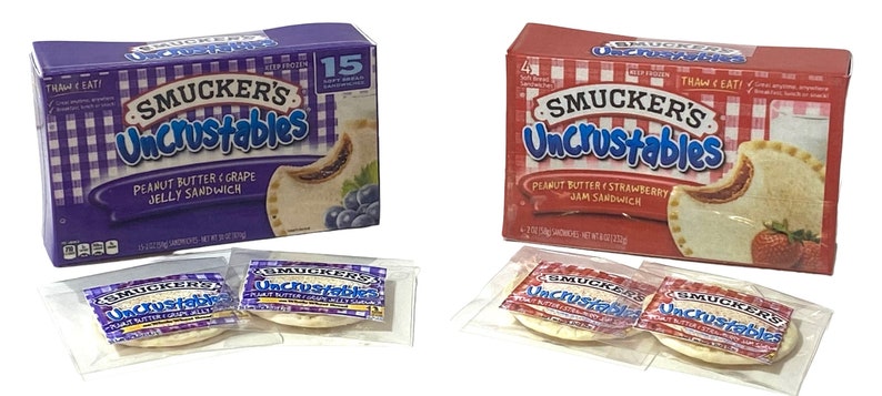 1:3 Scale Peanut Butter & Jelly Sandwiches Uncrustables for - Etsy