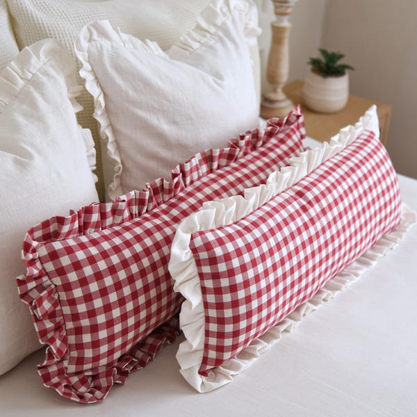 Quilted Ruffle Pillows - Etsy UK