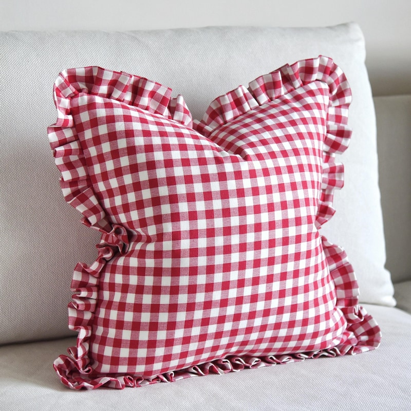 Red Gingham Check - Etsy