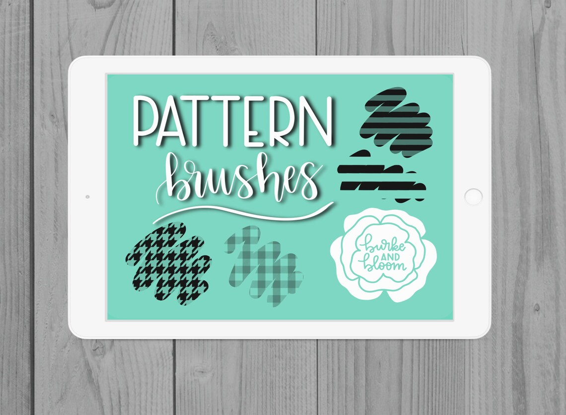 Procreate Pattern Brush Set Houndstooth Brush Stripe Brush | Etsy