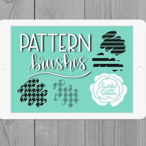 Procreate Pattern Brush Set Houndstooth Brush Stripe Brush | Etsy