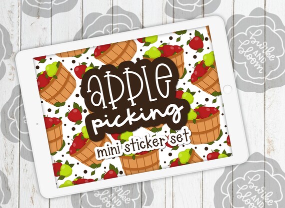 Apple Picking Mini Digital Sticker Set Planner Stickers - Etsy