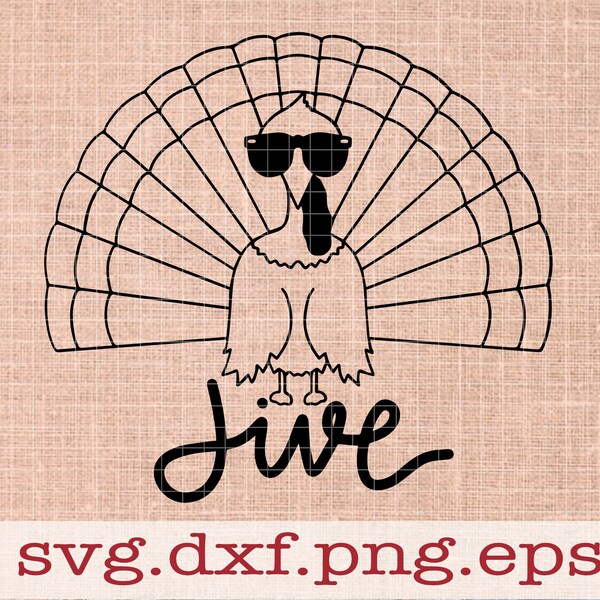 Jive Turkey Svg - Etsy