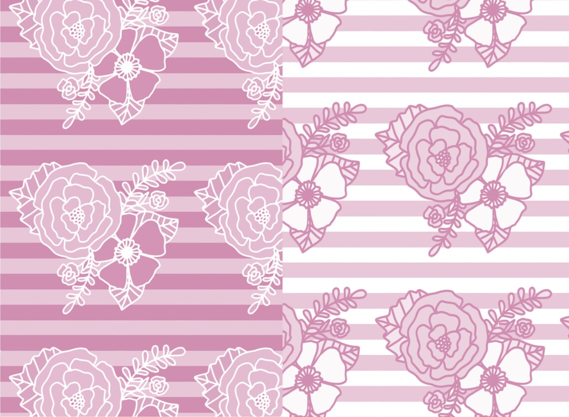 Floral Pattern Brush Set | Etsy