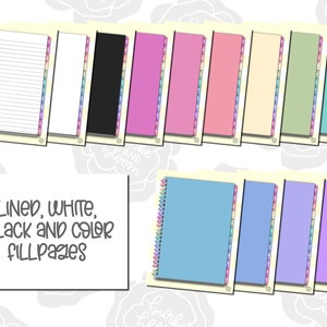 Pastel Digital Undated Planner, SUNDAY START, Portrait, Vertical ...