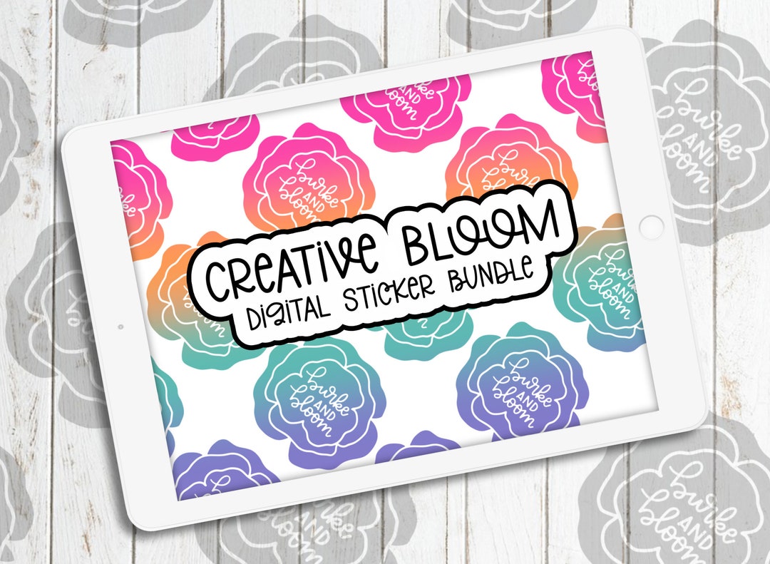 Creative Bloom Digital Sticker Bundle, Functional Stickers, Goodnotes ...