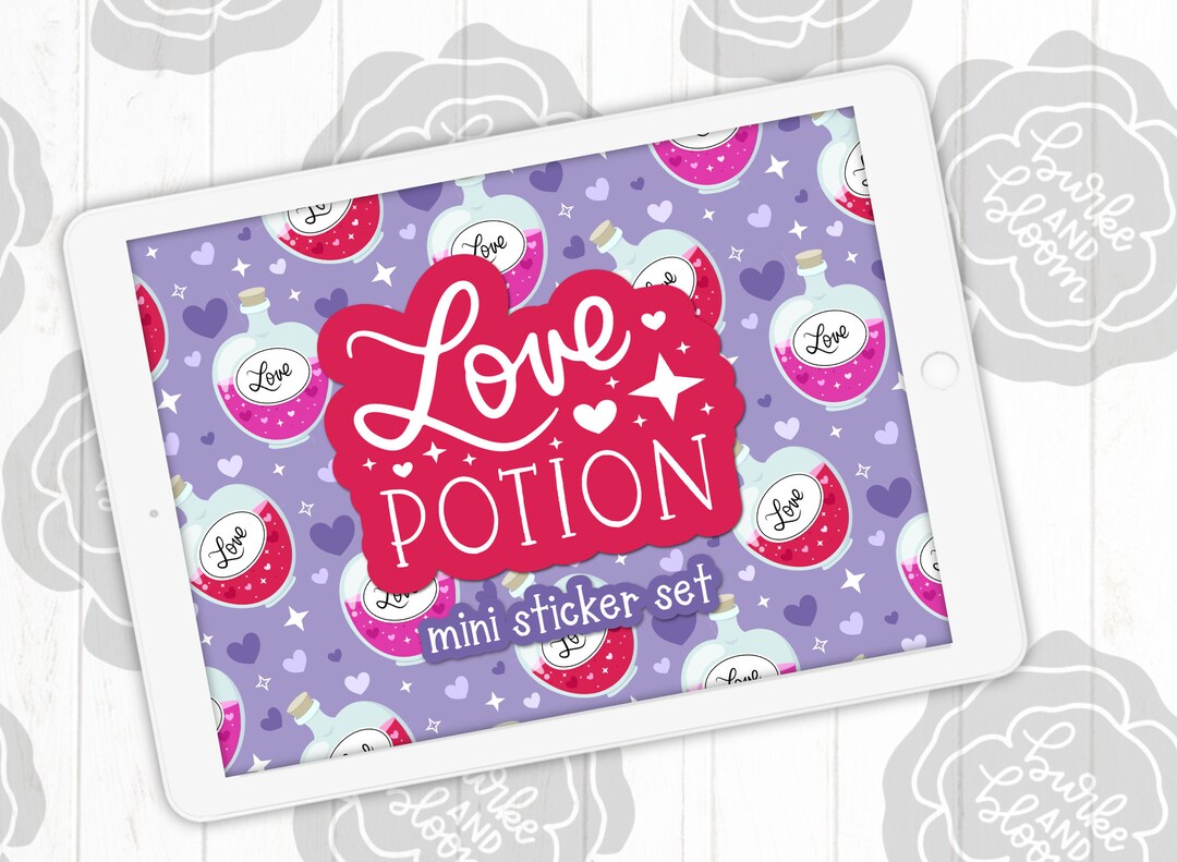 Love Potion Digital Sticker Set, Planner Stickers, Goodnotes, Zoomnotes ...