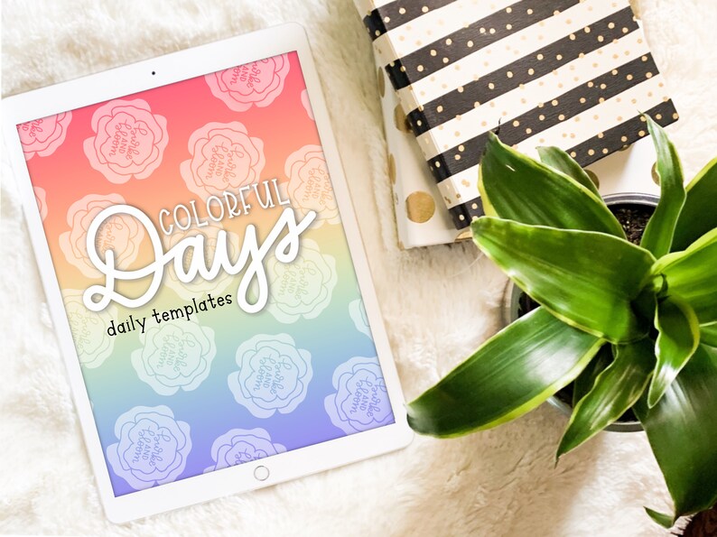 Colorful Days Daily Template Digital Planner Stickers for | Etsy