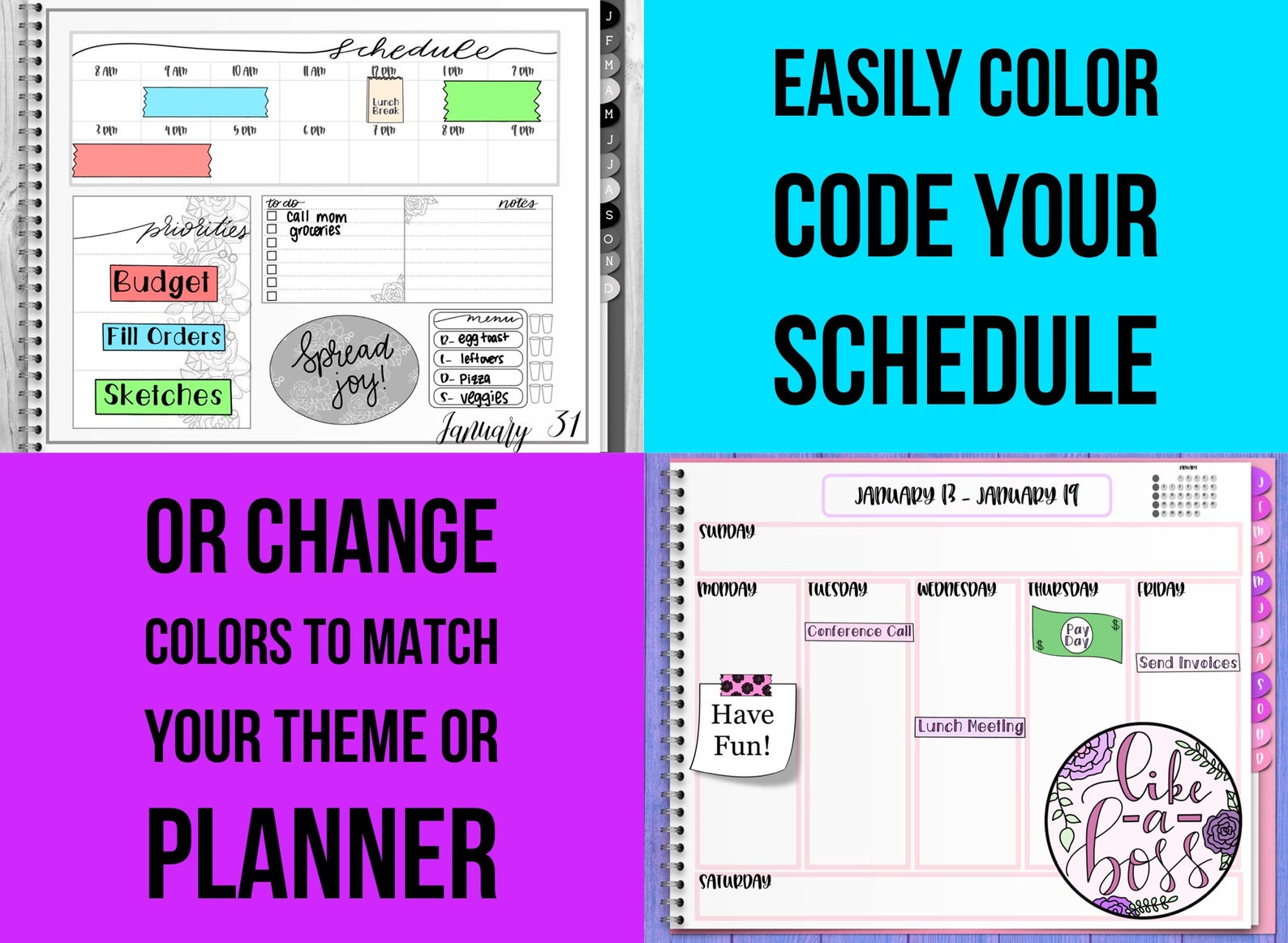 Color Me Professional Digital Sticker Set Goodnotes Pngs - Etsy