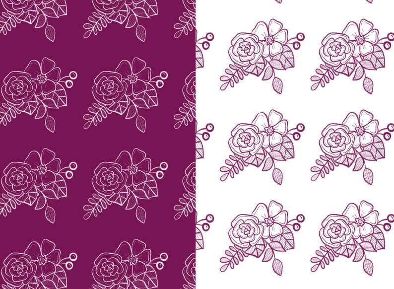 Floral Pattern Brush Set | Etsy