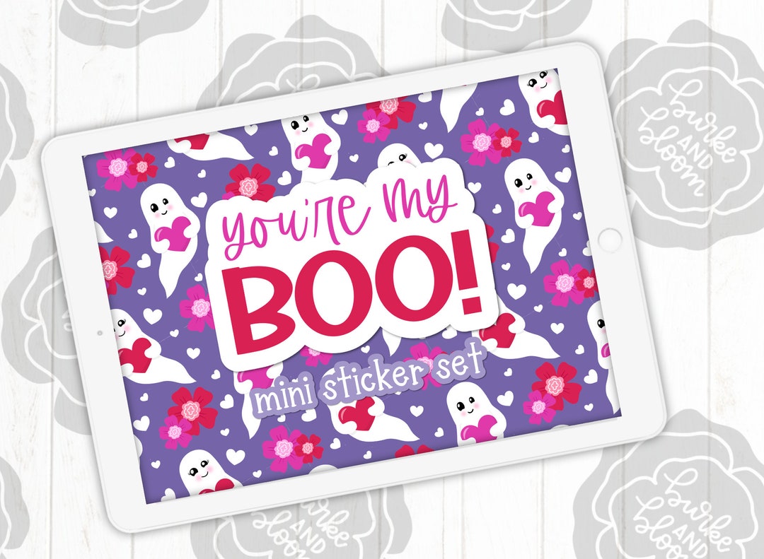 Youre My Boo Digital Sticker Set, Planner Stickers, Goodnotes ...