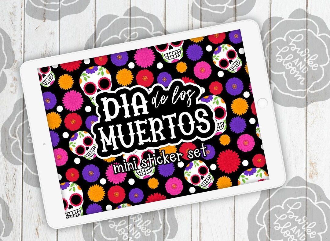 Dia De Los Muertos Mini Digital Sticker Set, Planner Stickers ...