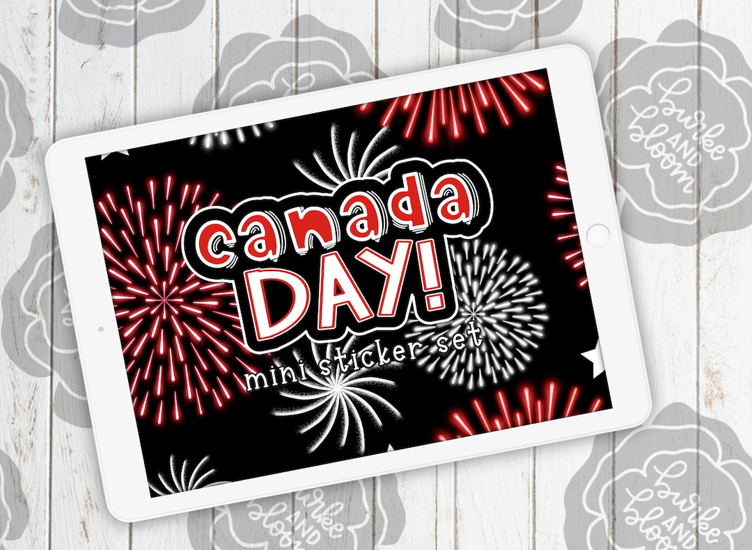 Canada Day Mini Digital Sticker Set, Planner Stickers, Goodnotes ...