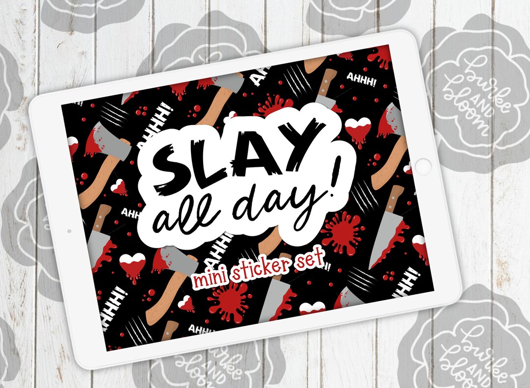 Slay All Day Mini Digital Sticker Set Planner Stickers - Etsy