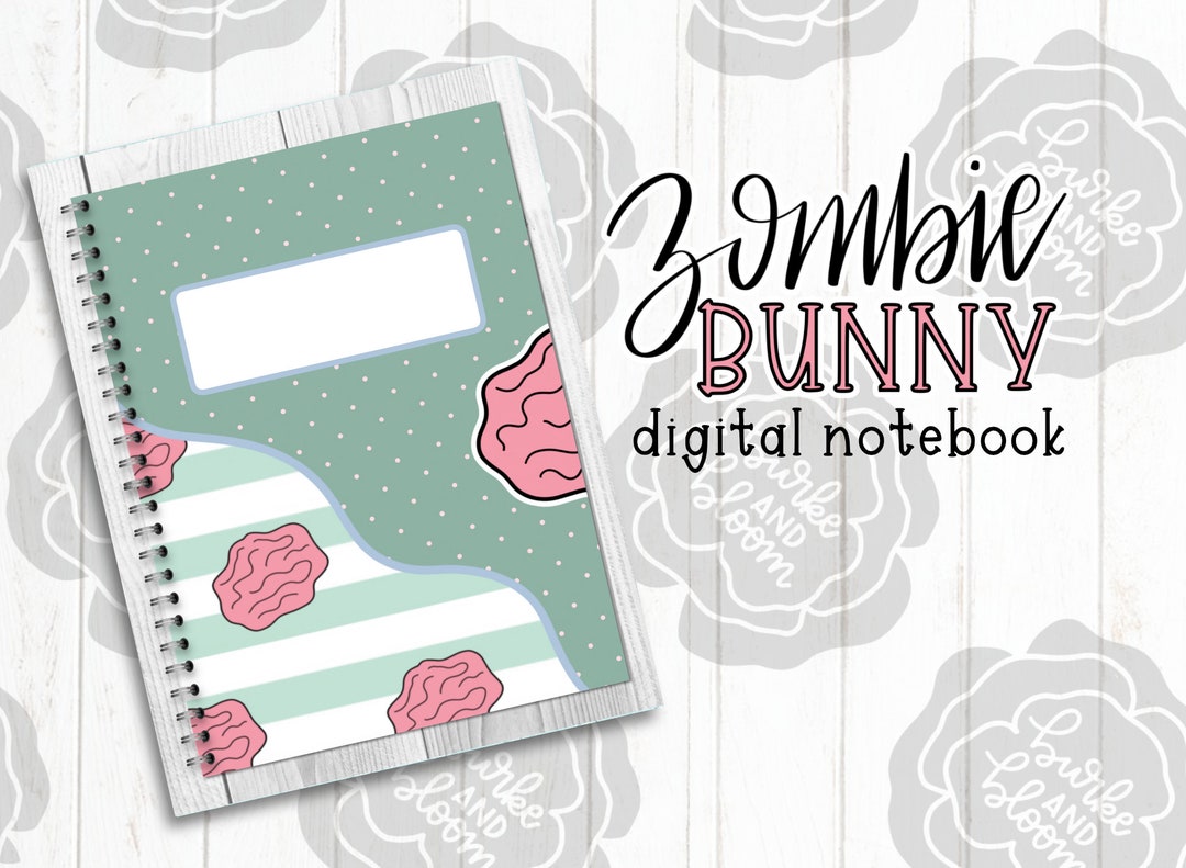 Zombie Bunny Digital Notebook, Pdf Notebooks, Goodnotes, Zoomnotes ...