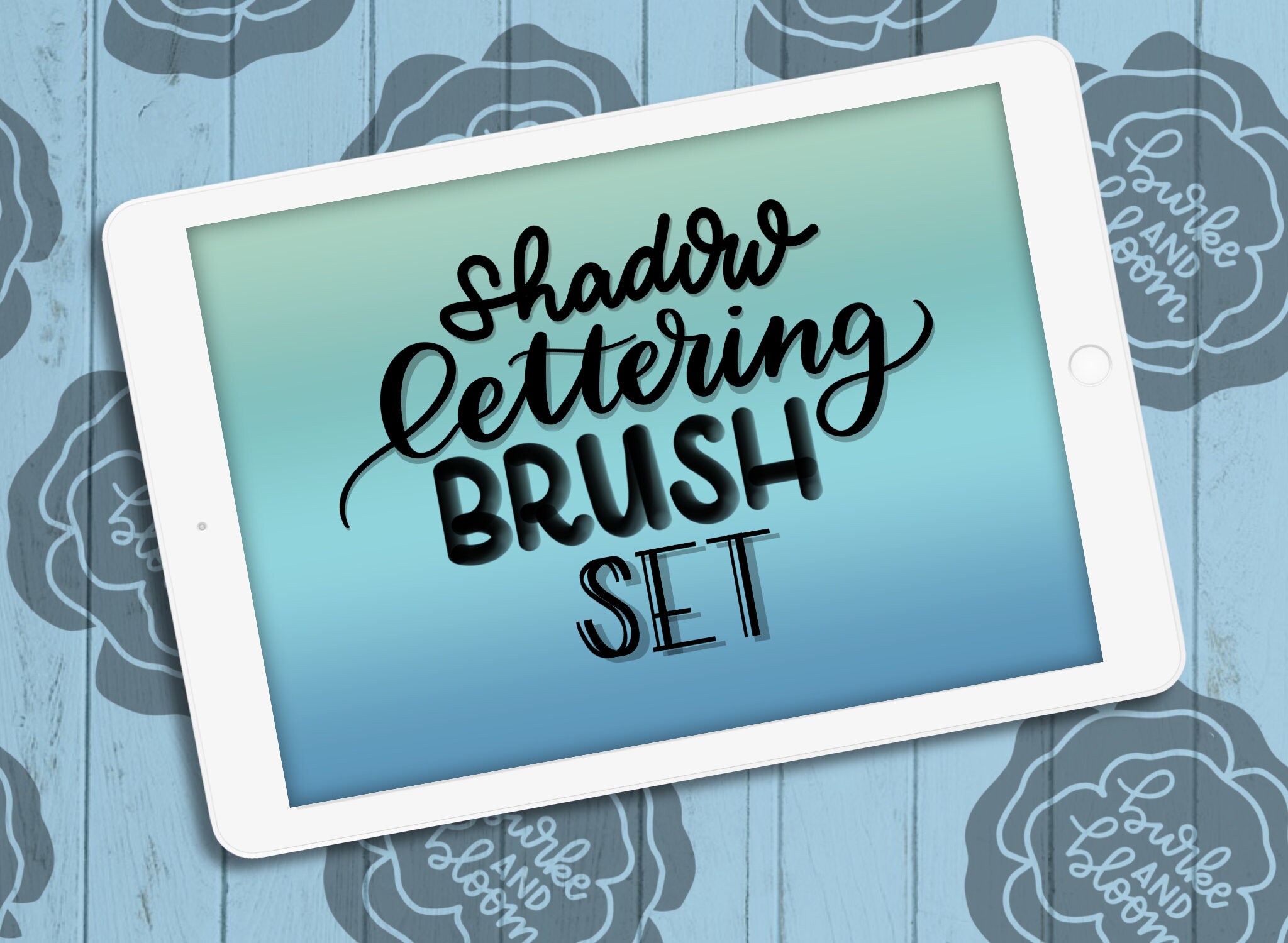 Procreate Shadow lettering brush pack procreate shadow | Etsy