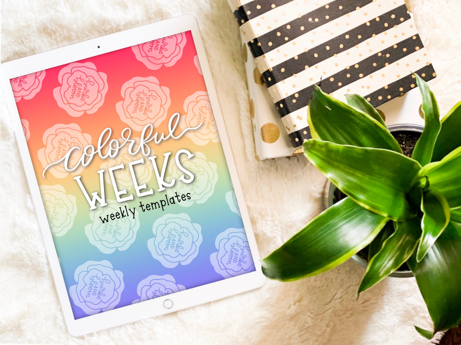 Colorful Weeks Weekly Template Digital Planner Stickers for - Etsy