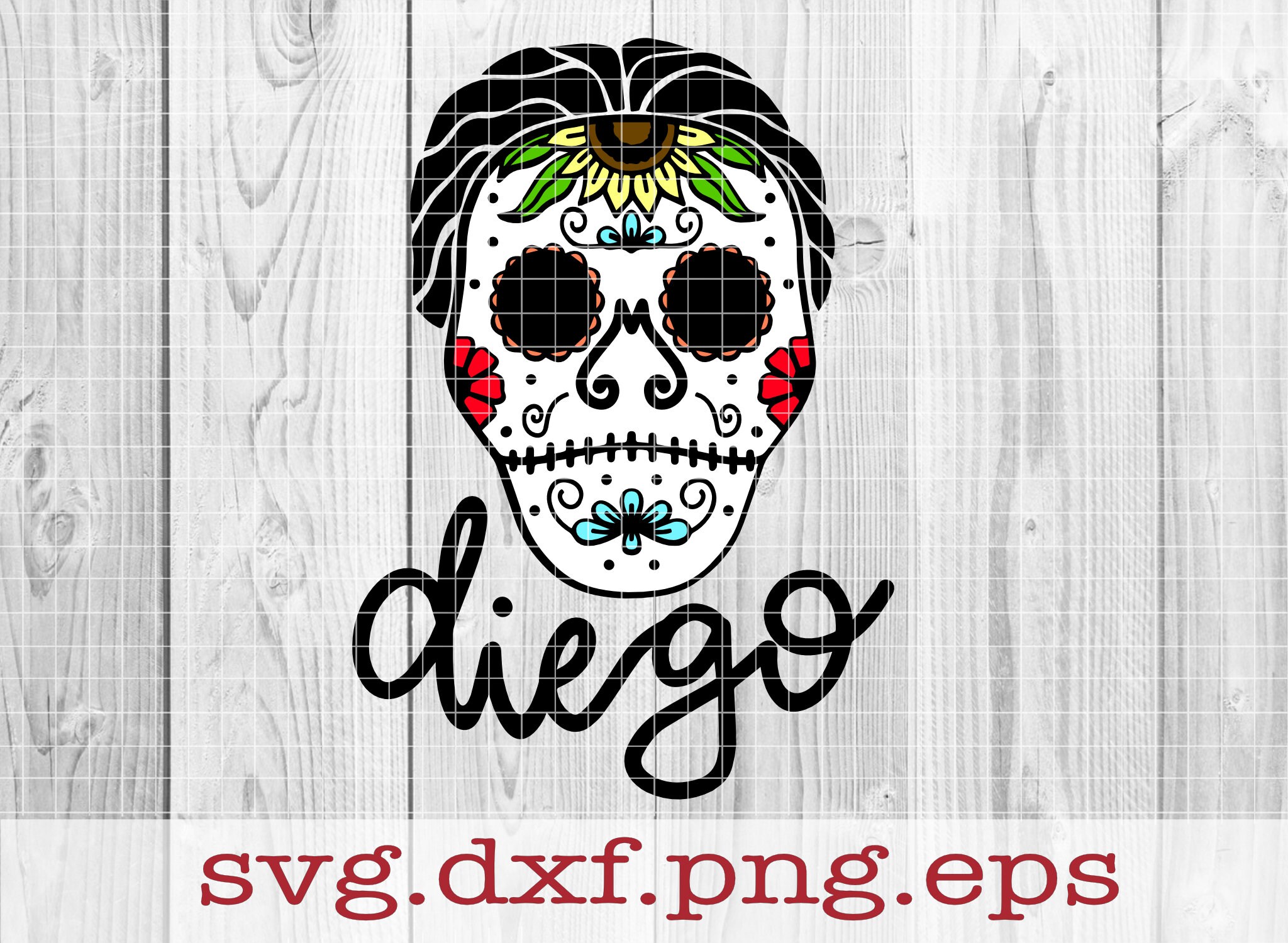 Sugar Diego Layered SVG Hand Drawn SVG Hand Lettered SVG | Etsy