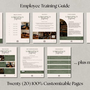 Editable Employee Handbook Template | Restaurant & Hospitality Training Manual | Canva Download ...