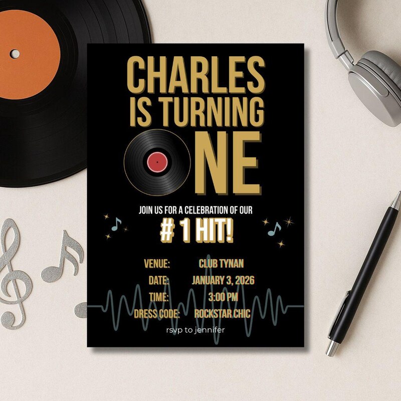 Vinyl Record Invitations - Etsy