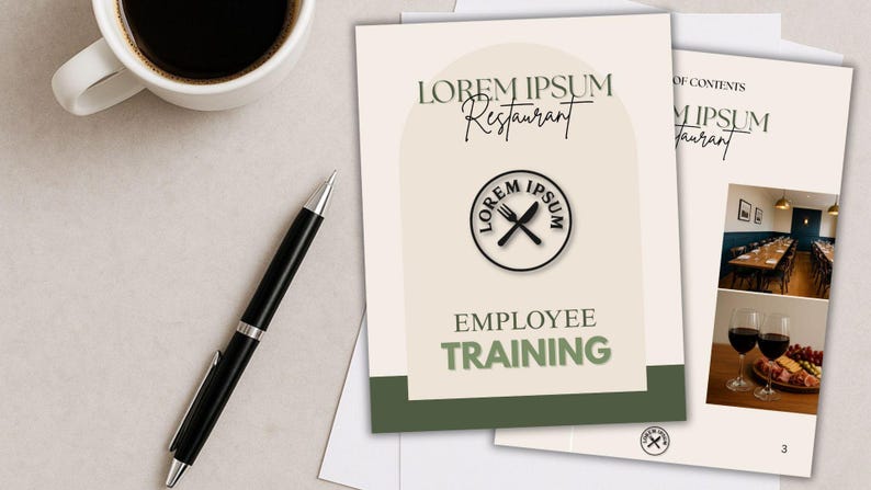 Editable Employee Handbook Template | Restaurant & Hospitality Training ...