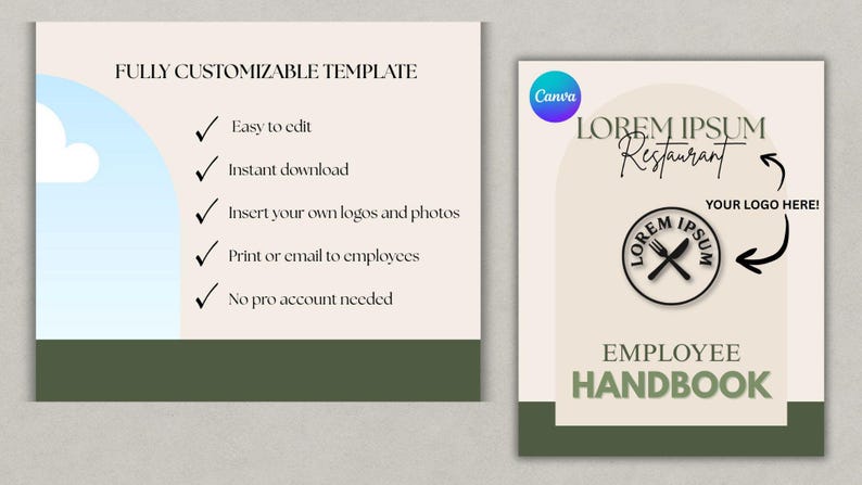 Editable Employee Handbook Template | Restaurant & Hospitality Training ...