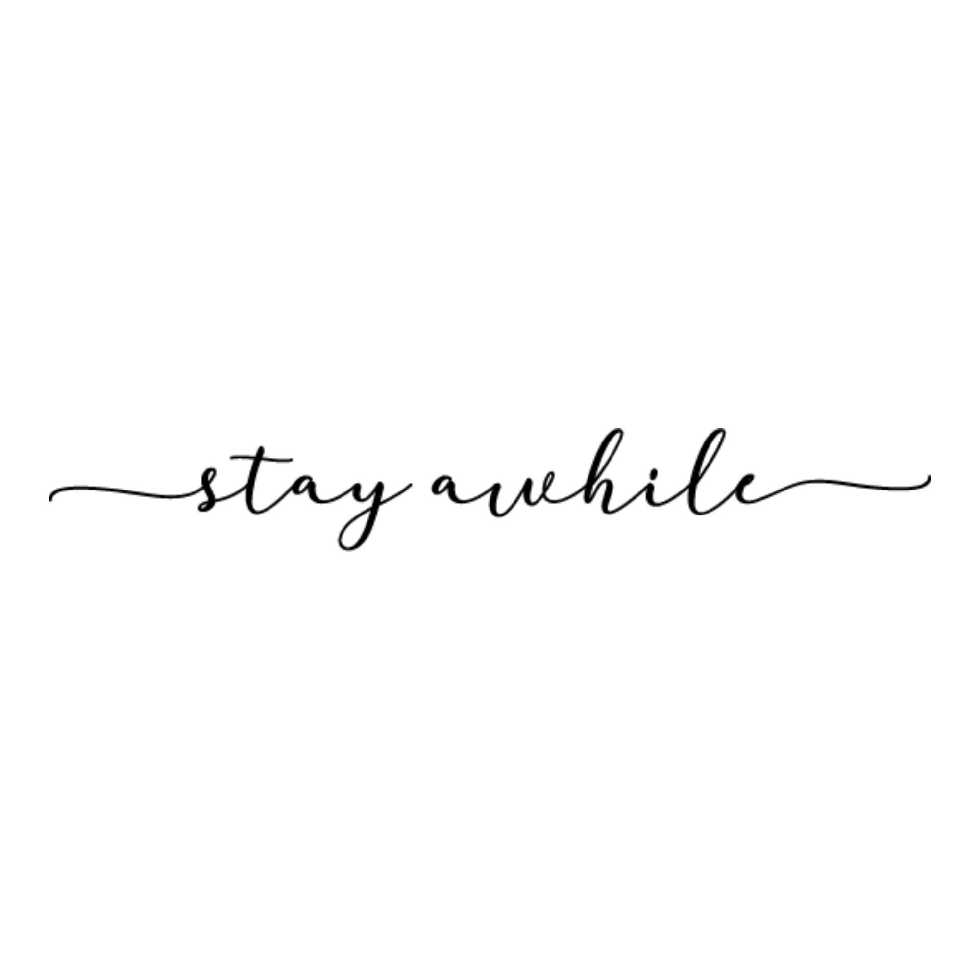 Stay Awhile Clip Art // Cricut Cut File Silhouette Cut File | Etsy
