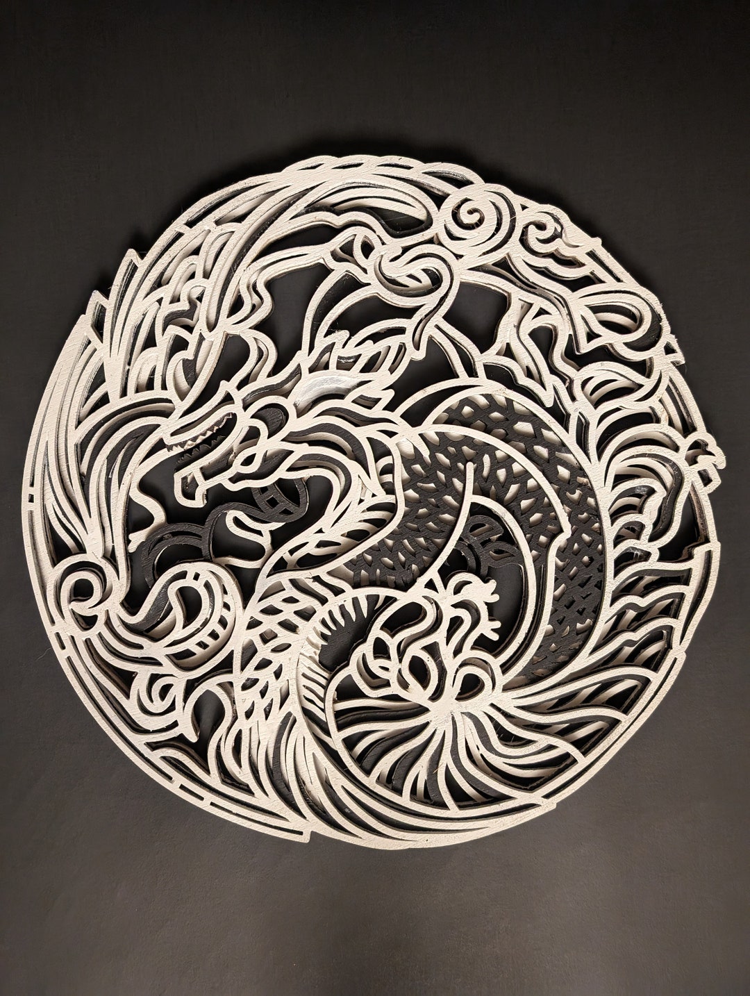 Laser Cut Dragon Circle - Etsy