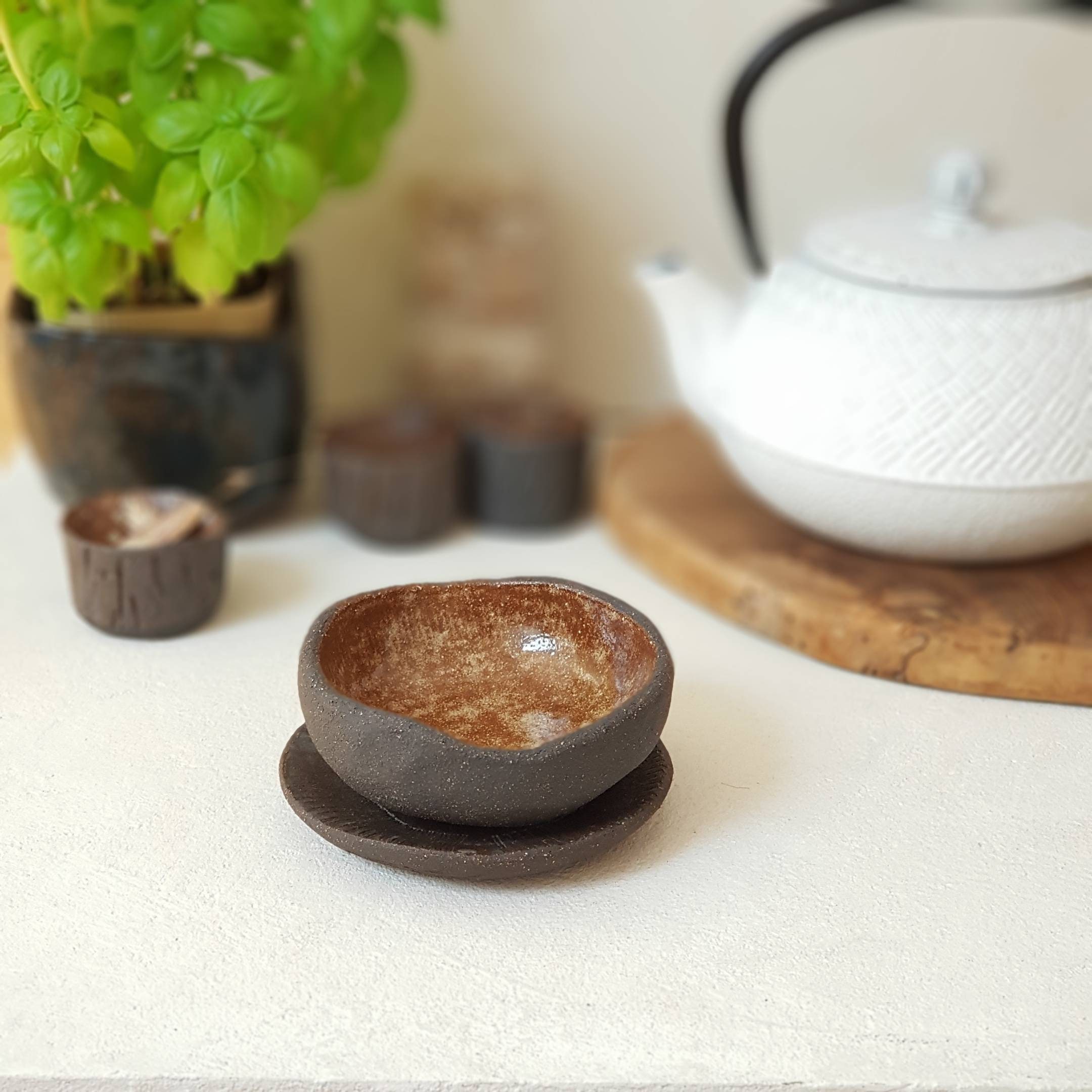 Wabi-sabi Matcha Ceremony Teabowl Set/ Chawan and Small Plate - Etsy