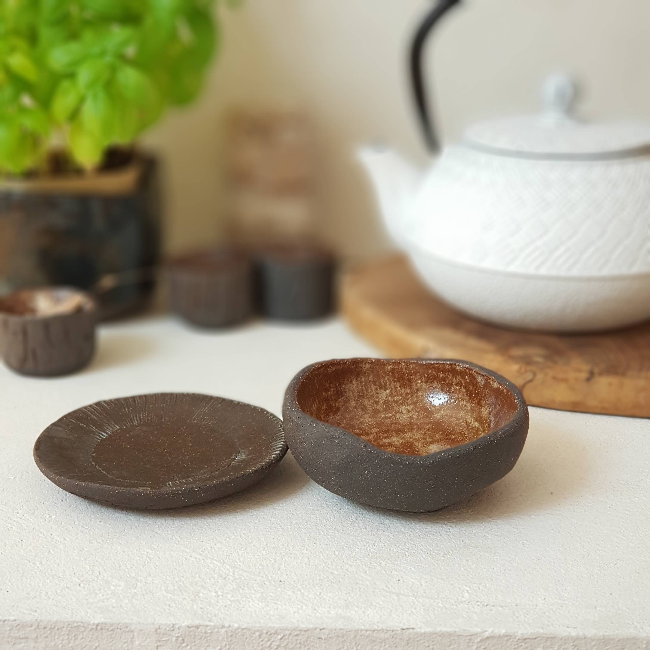 Wabi-sabi Matcha Ceremony Teabowl Set/ Chawan and Small Plate | Etsy