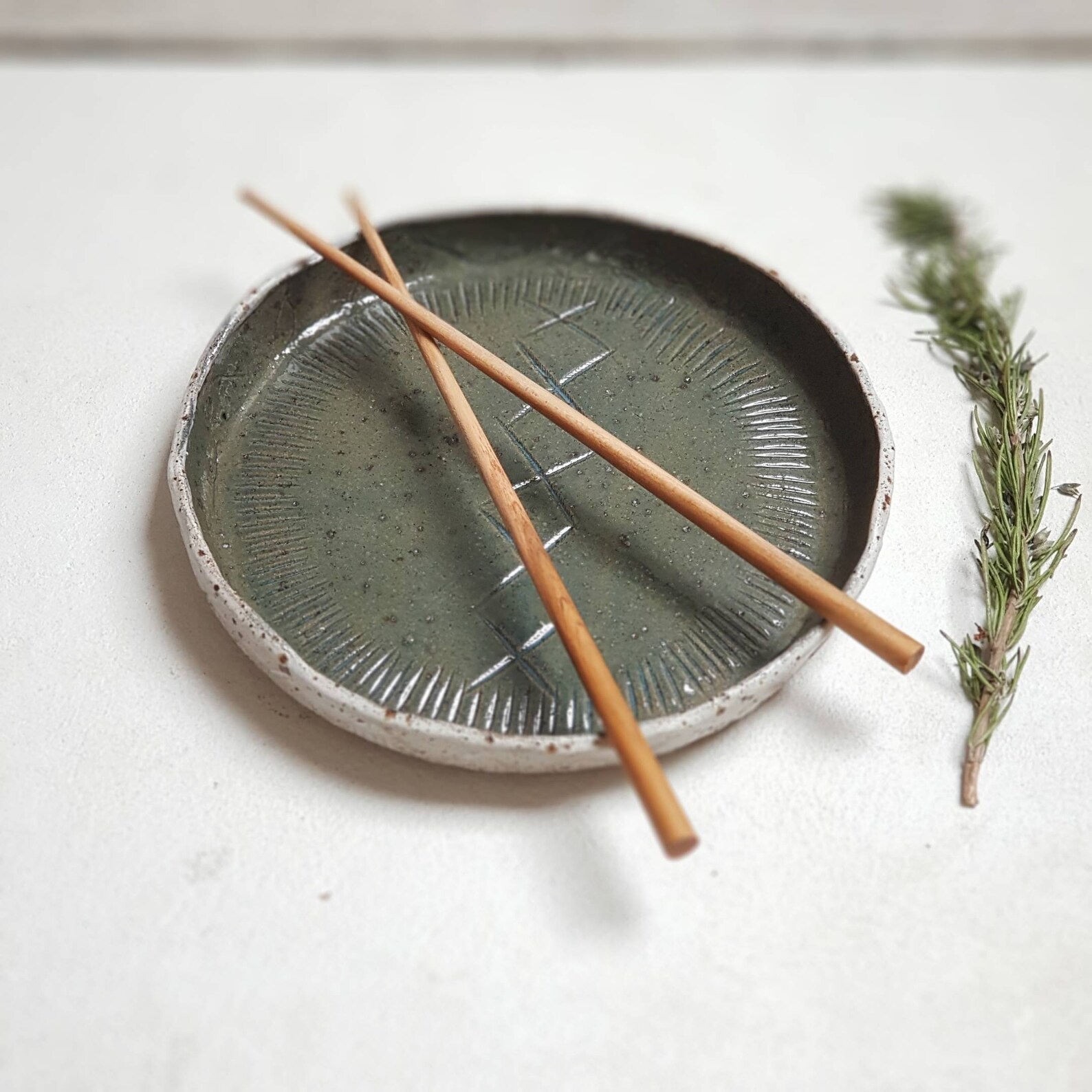 Tribal Ceramic Deep Dish/ Pasta Bowl/ Salad Bowl in Seagreen - Etsy